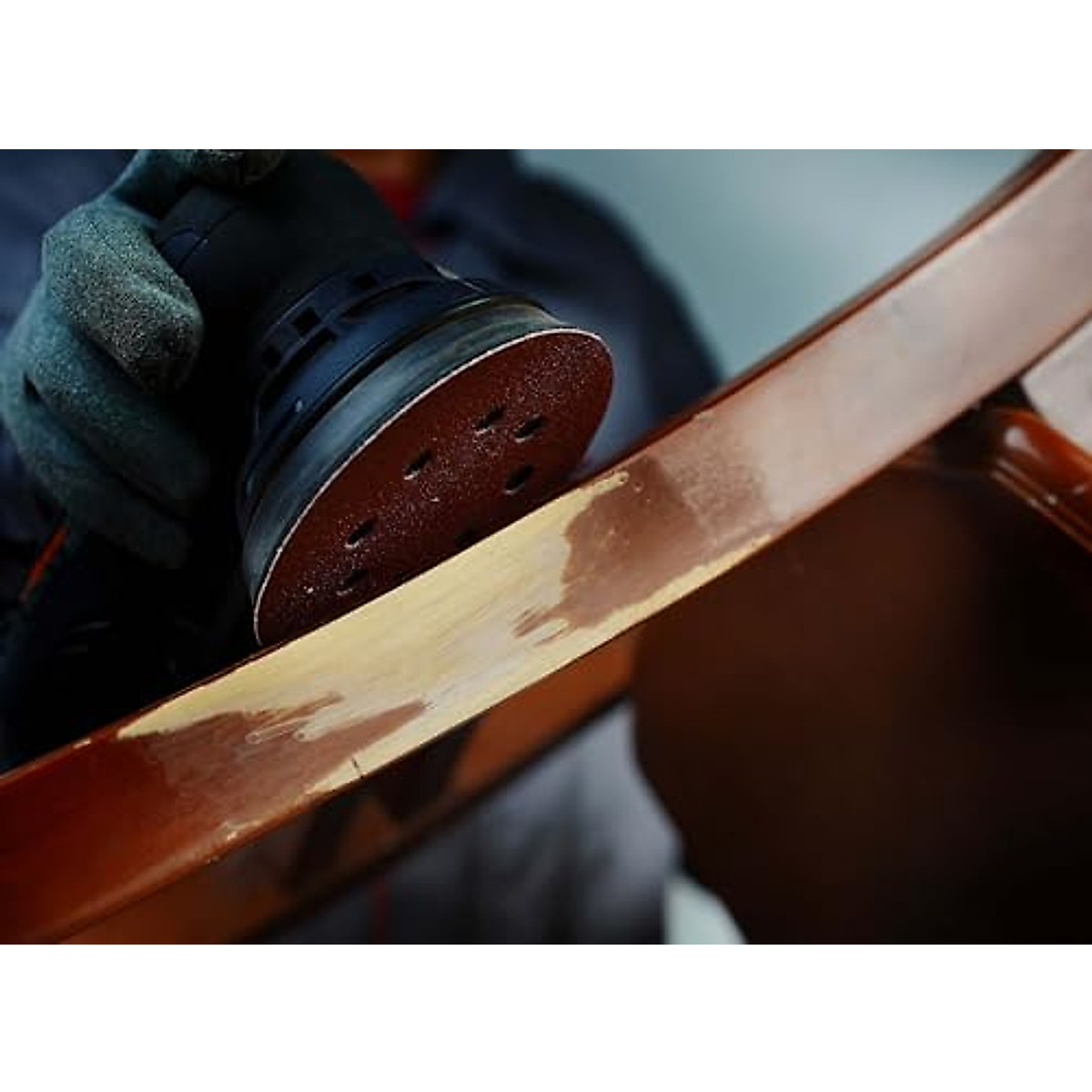 Faoyoon Sanding Disc 5 Inch 8 Hole, 100 Pcs Orbital Sanding Discs Hook and Loop, Sandpaper for Wood, 40 60 80 120 220 Grit Sand Paper for Random Orbital Sander