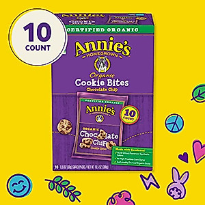 Annie's Organic Chocolate Chip Cookie Bites, 10 ct
