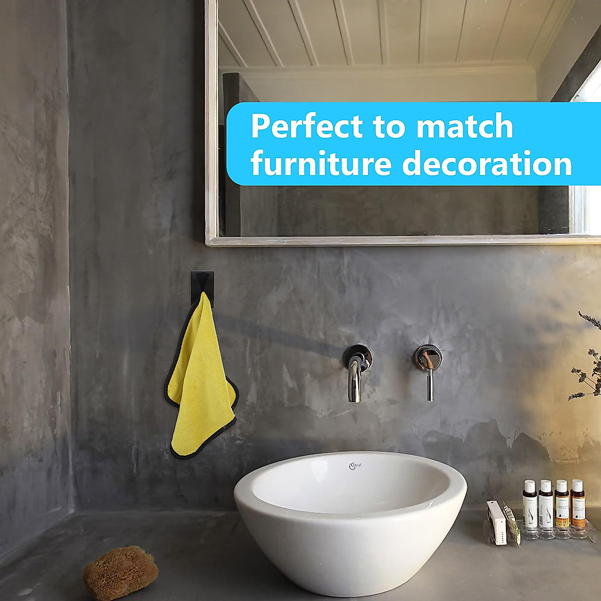 2 Pack Self Adhesive Kitchen Towel Holder Stainless Steel Dish Towel Holder Grabber Wall Mount Towel Hanger, Non Drilling Rack Hand Towel Hook Tea Towel Hook for Kitchen and Bathroom