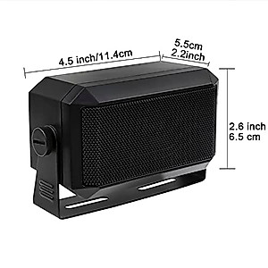 ZAXIDALER Rectangular External Communications Speaker for Ham Radio, CB & Scanners