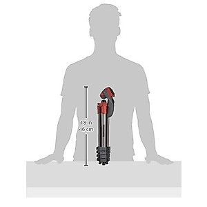 Manfrotto Compact Action Aluminium Tripod with Hybrid Head - Red