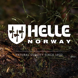 Helle Knives - Sigmund - Triple Laminated Stainless Steel Fixed Blade - Beech, Darkened Oak, & Leather Handle - Leather Sheath - Field Knife for Camping, Fishing, Hunting, Men & Women - Made in Norway