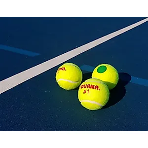 Tourna Green Dot Low Compression Tennis Balls, 12 pack