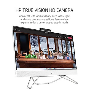 HP 23.8” All-in-One Desktop PC, Intel Celeron Processor J4025, 8 GB RAM, 256 GB SSD, Full HD Micro-Edge Display, Windows 11 Home, 720p Privacy Webcam, Wi-Fi and Bluetooth Combo (24-cb0010, 2022)