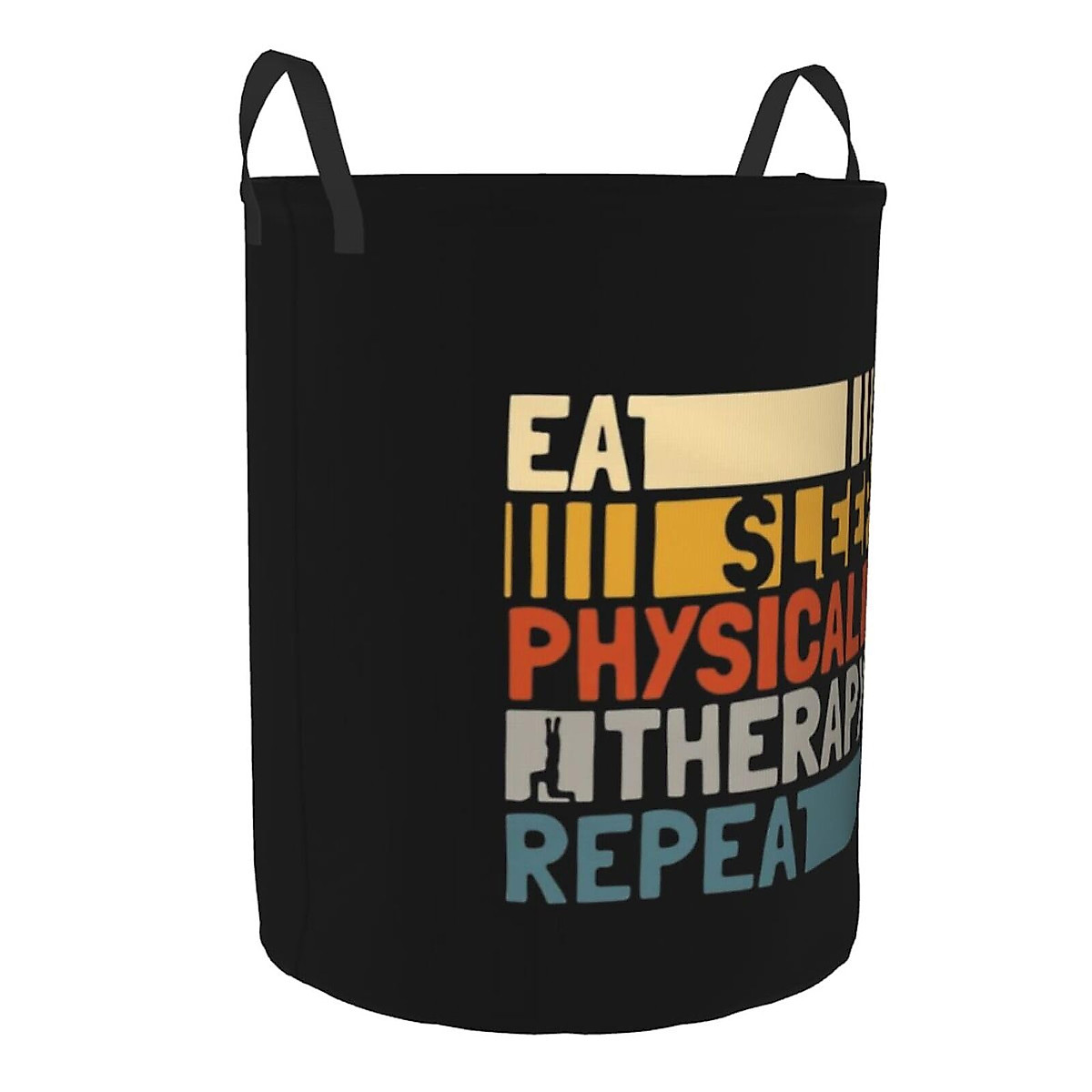 Eat Sleep Physical Therapy Laundry Basket Circular Portable Storage Box Organizer Laundry Basket Portable Laundry Storage Box Laundry Basket