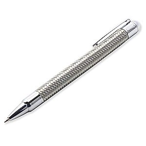 LACHIEVA LUX Stylish Wire Weave Metal Click Ballpoint Pen, Retractable Ballpoint Pen with Nice Gift Box Pack for Writing, Everyday Use (2 Refills)