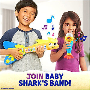 WowWee Baby Shark's Big Show! EEL-ectric Guitar – Interactive Musical Toys for Toddlers – Lights and Sounds Toy Guitar