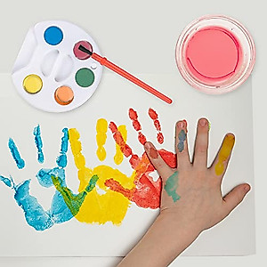 Mini Watercolor Kids Paint Set, Pack of 24, Bulk Kids Paint Palette, 5 Color Mini Paint Set Kit with Brushes, Art Party Favors for Kids 3-5 Boys & Girls, Educational Paint Party Favors for Kids Party