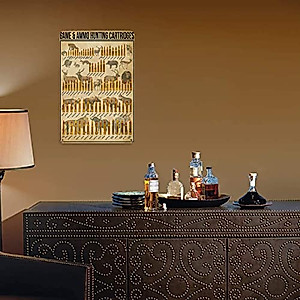 Metal Tin Signs Game Ammo Hunting Cartridges Metal Signs Printed Knowledge Poster Bar Cafe Decor Home Decor Vintage Wall Decor Club Plaques8x12 Inch