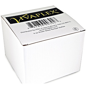 Vivaplex, 6 Glass Bottles with Black Fine Mist Sprayer, 4 oz, Green