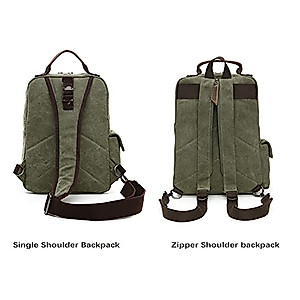 FASNAHOK Canvas Backpack for Women Travel Back Pack Multifunctional Shoulder Bag Vintage Rucksack School Bag Daypack