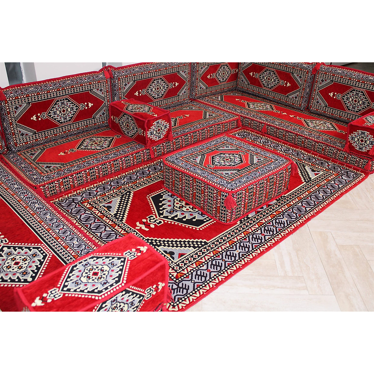 Arabic U Shaped Sofa Set, Arabic Floor Seating, Arabic Floor Sofa, Arabic Majlis Sofa, Bench Cushions, Seating Cushions, Arabic Couches