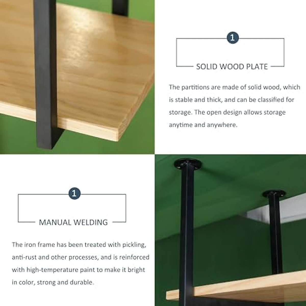 Lonmrrton Pot Pan Rack Kitchen Hanging Shelf, Ceiling Mounted Storage Rack 2 Layer Floating Decorative Shelves, Wine Rack Display Stand for Living Room Restaurant Bar (Size : 100x30x80cm)