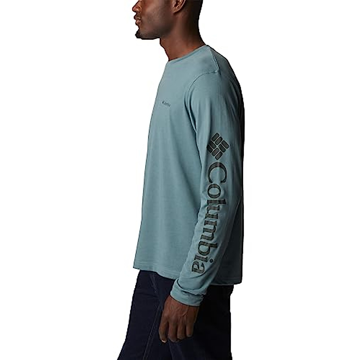 Columbia Men's Thistletown Hills Long Sleeve Logo Tee, Metal, Large