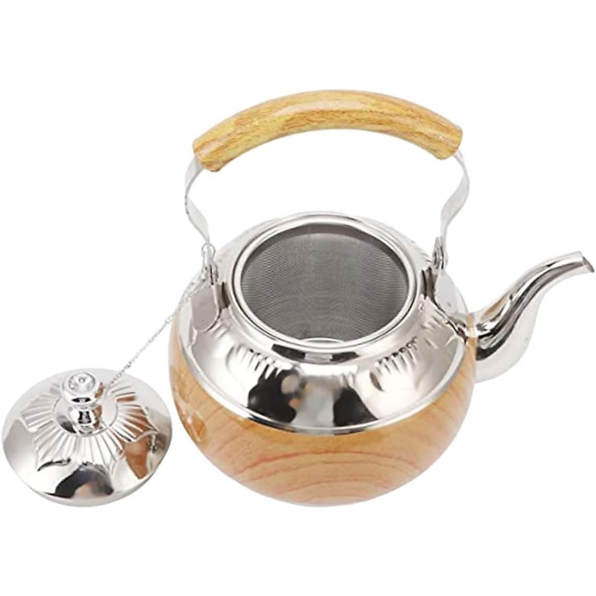 Yardwe stainless steel teapot pour over coffee kettle water boiling pot stovetop tea kettle water boiling kettle boiling water kettle stainless steel water kettle honk office with handle