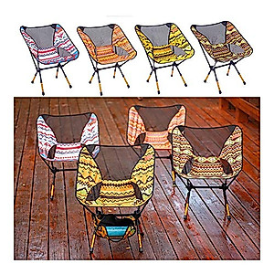 TRENTSNOOK Exquisite Camping Stool Light Moon Chair Portable Garden 7075 Chair Fishing Seat Camping Adjustable or Fixed Height Folding Furniture Armchair (Color : Dark Khaki)