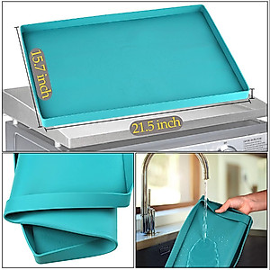 Striludo Silicone Griddle Mat for Blackstone Griddle,Heavy Duty Food Grade Silicone Protective Cover Mat,Protect Your Grill from Rodents,Insects,Debris and Rust, Blue (22 Inch)