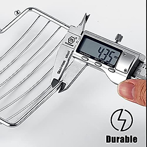 Rainspire Soap Dish Holder, No Drilling, 304 Rustproof Stainless Steel Soap Dish for Shower, Bathroom, Tub and Kitchen Sink (Silver)