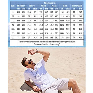 COOFANDY Mens Cotton Linen Henley Hippie Casual Beach T Shirt with Pocket, Green, Large, Short Sleeve