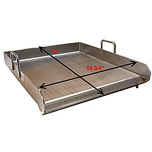 16" x 18" Stainless Steel Comal Flat Top BBQ Cooking Griddle For Stove or Grill