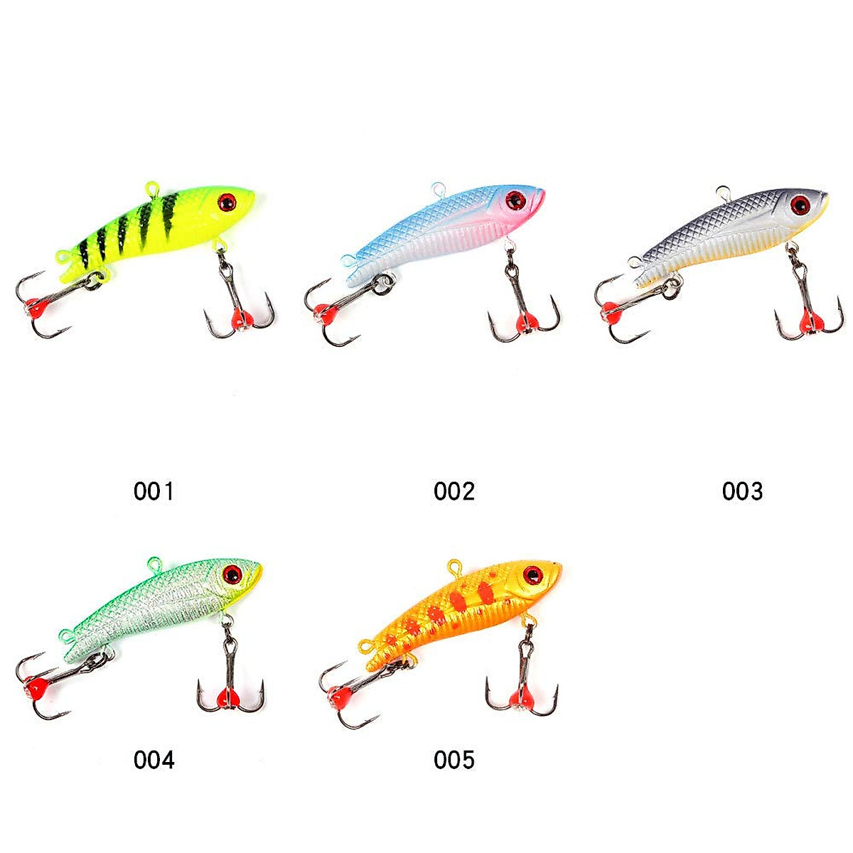 LOVEPET Ice Fishing Bait,Simulation Bait,Ice Hook,Three Hooks,Lures Bait,Fake Bait,Fishing Tackle,5cm, 20g/30g,8 Pcs