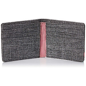 Herschel unisex adult Roy Rfid Bi Fold Wallet, Raven Crosshatch, One Size US