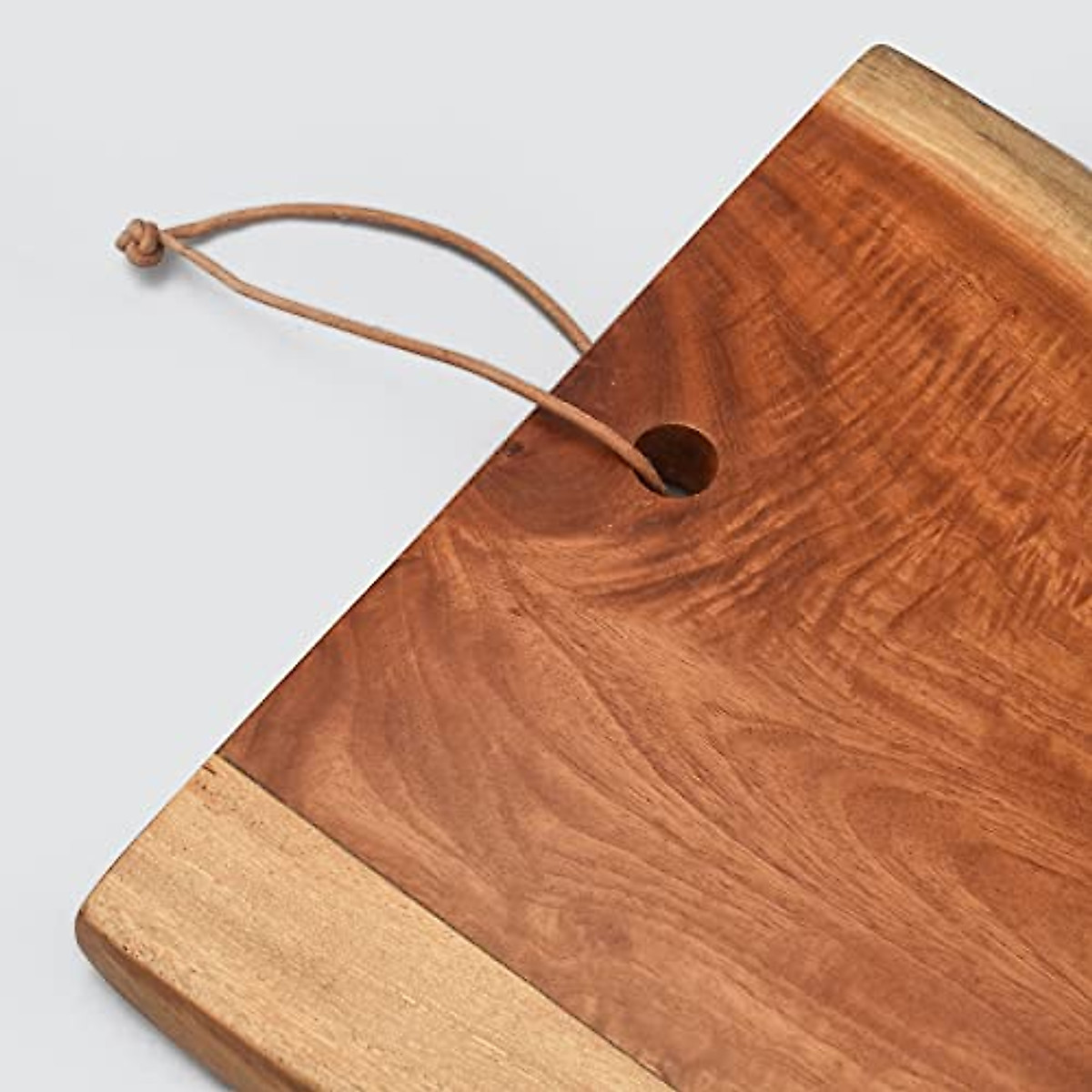 My Savory Table Hand Crafted Live Edge Acacia Wood Cutting Board, Wooden Chopping Board for Professional and Home Kitchen Use, 20 x 11 Inch