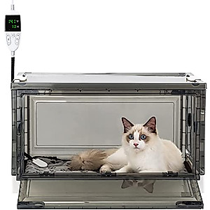 REDDOUDOU Puppy Incubator, Puppy Incubator with Heating, Large PET Brooder Nursery, Kitten Incubator, Incubator for Puppies with Puppy Bed Mat (85L)