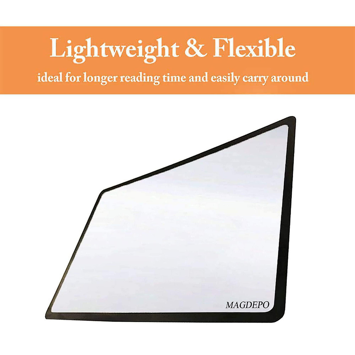 MAGDEPO Page Magnifying Sheet 3X Lightweight Optical Plastic Fresnel Lens with 3X Card Magnifiers, for Reading Small Prints, Map, Book, Magazine, etc.