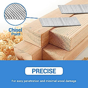meite 16 Gauge Angled Finish Nails 1-1/4-Inch 20-Degree Galvanized Finishing Nails for Electric or Pneumatic Nailer Guns - Perfect for Window Trim, Cabinet Building and Other DIY Projects (2,000 PCS)