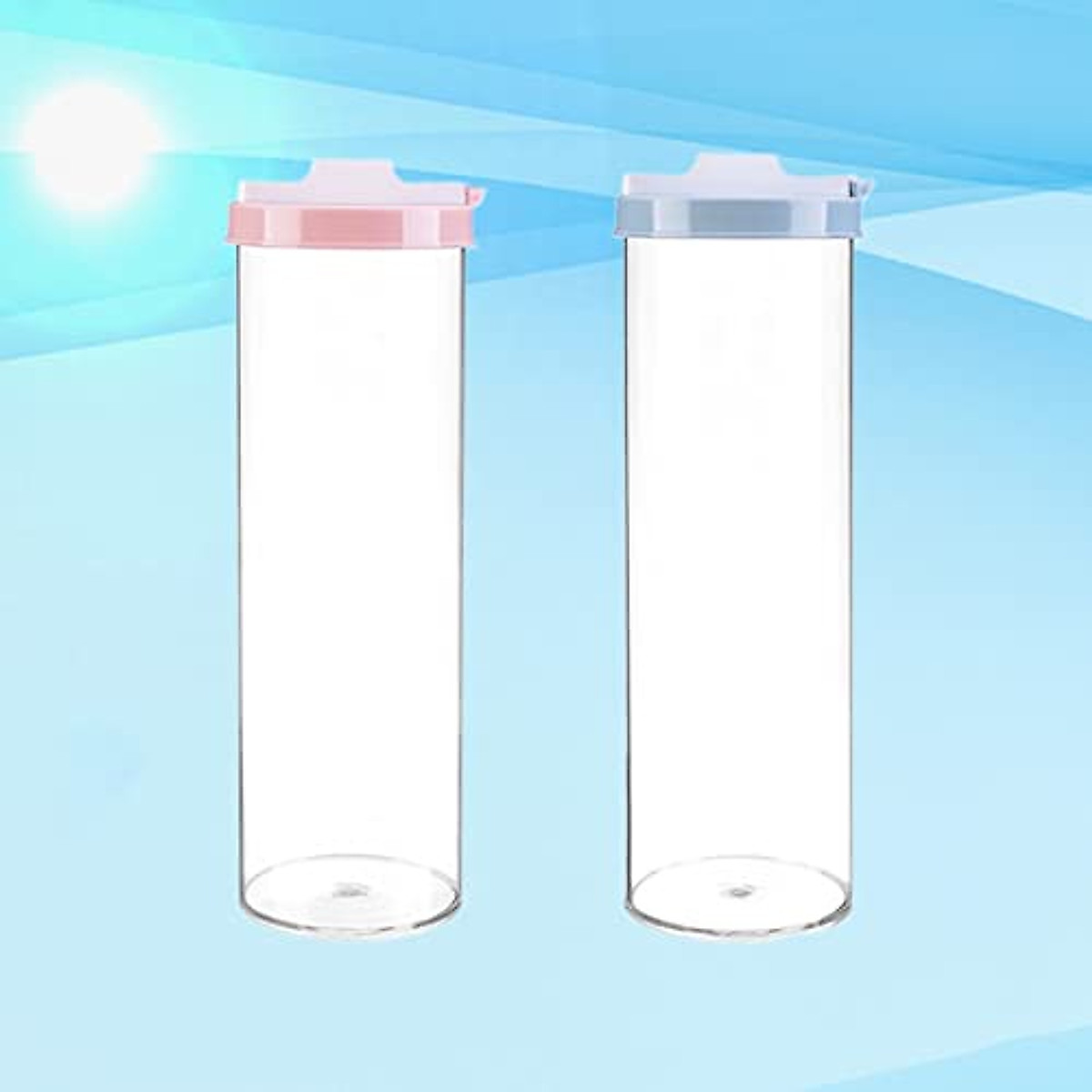 UPKOCH 2pcs Canister Home with Food Noodle and Creative Round for Cereal Kitchen Color Lids Nuts Noodles Dry Containers Canisters Spices Large Assorted Circular Organizer Organization