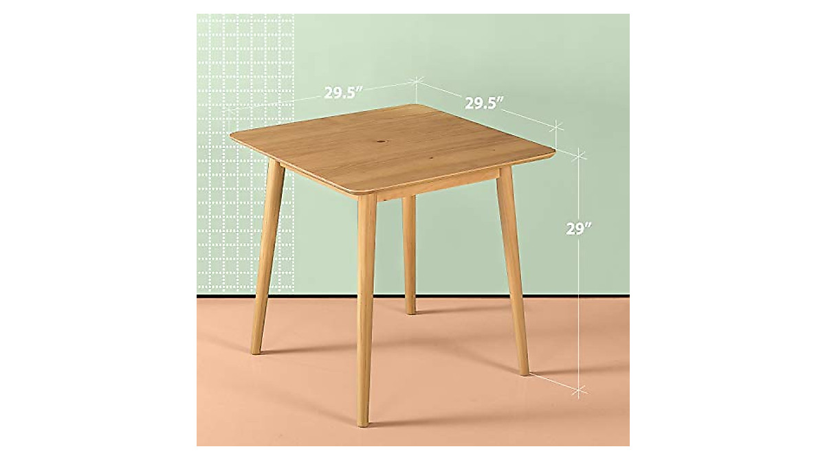 ZINUS Sandra 30 Inch Wood Dining Table - Easy Assembly & Durable
