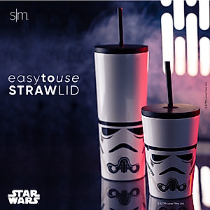Simple Modern Star Wars Insulated Tumbler Cup with Flip Lid and Straw Lid | Gifts for Women Men Reusable Stainless Steel Water Bottle Travel Mug | Classic Collection | 24oz The Child