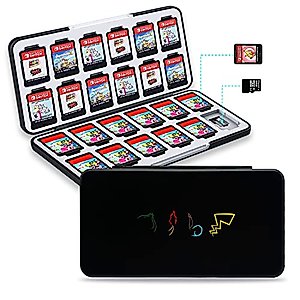 NOOP Game Card Case for Nintendo Switch& Switch OLED Game Card and Micro SD Card, Portable Switch Game Holder with 24 Game Card Slots and 24 Micro SD Card Slots (pokemon)