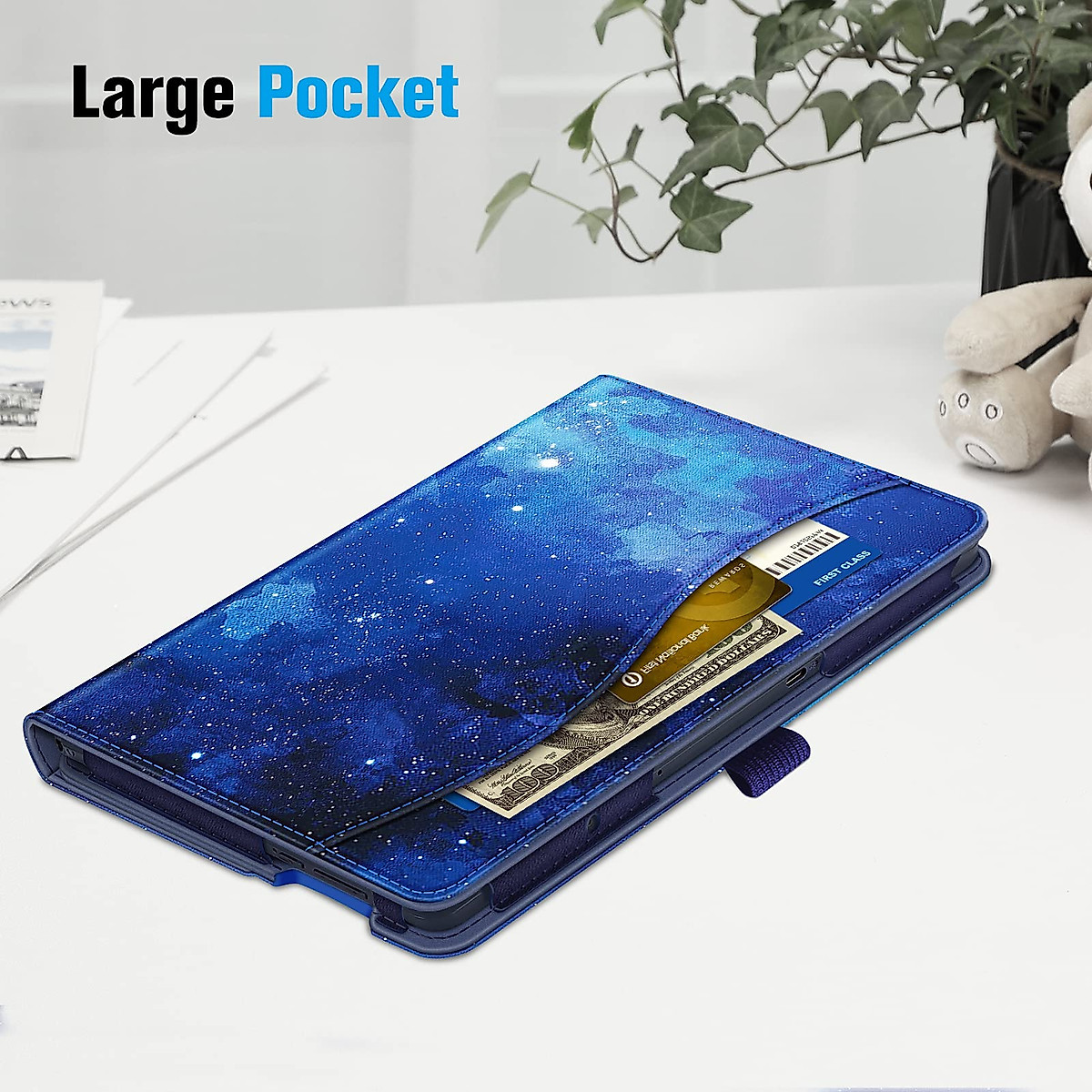 Fintie Folio Case for Onn. 10.1" Tablet 2020 (Model: 100011886), Multiple Angle Viewing Smart Stand Protective Cover with Pocket, Pencil Holder for Onn 10 inch Tablet 2020 Generation 2 (Starry Sky)
