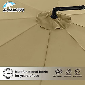 ABCCANOPY Cantilever Patio Umbrellas 10FT toast
