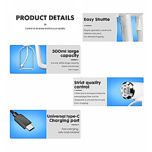 ANODAKN Pet spray disinfection gun Disinfectant Steam Gun Handheld Cordless Rechargeable Nano Atomizer with Blue Light,Large Capacity ULV Electric Sprayer Nozzle Adjustable Fogger for Home, Office,Garden or School