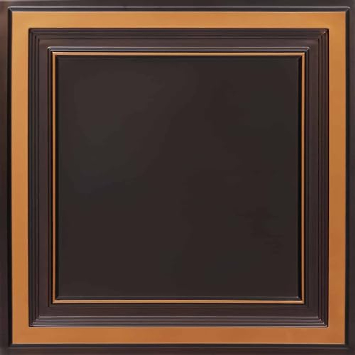 From Plain To Beautiful In Hours 233 Galleria PVC 2' x 2' Glue-up or Lay-in Ceiling Tile (Covers / 40 sq.ft), Antique Copper, 10 Piece