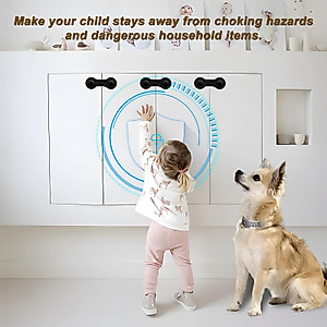 Child Safety Locks (10-Pack) - Cabinet Locks Child Safety - Baby Proof Cabinet Lock Easy to Install (No Drilling) 3M Adhesive for Drawers, Cabinet Seat, Toilet Seat, Fridge, Oven, Appliances