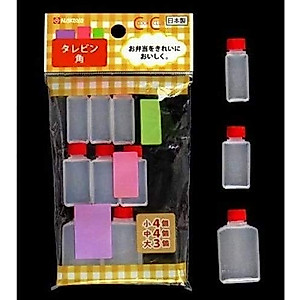 JapanBargain 2054, Japanese Travel Bottles for Dressing Spice Soy Sauce Squeeze Squirt Bottles Mini Sauce Containers Made in Japan, Set of 11