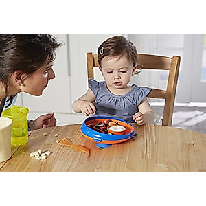 The First Years Inside Scoop Dip Plate, Orange/Blue