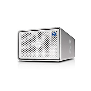 G-Technology 8TB G-RAID with Thunderbolt 3, USB-C (USB 3.1 Gen 2), and HDMI, Removable Dual Drive Storage System, Silver - 0G05748-1