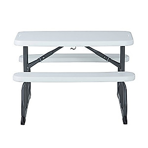 Lifetime Kid's Picnic Table, White and Black