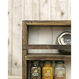 Mansfield Cabinet No. 104 - Solid Wood Spice Rack Cabinet Early American/Farmhouse Red