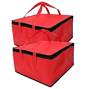 Mobestech 2pcs Insulation Bags Cake Decorating Shopping Bag Organizer Decorative Outdoor Decor Insulated Delivery Bags Pizza Warmer Bag Insulated Cake Bag Take-out Insulated Bag With Zipper