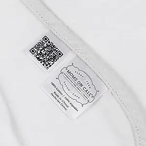 MOMS ON CALL Baby & Newborn Swaddle Blanket | 0-3 Months | Nursery Baby Gift | 48 X 48 Inch | 100% Cotton | Modern White