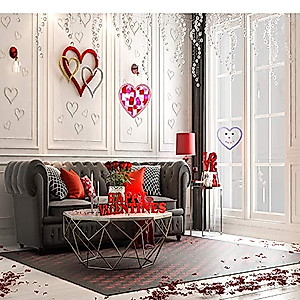 Exquiss 1200pcs Valentine Tissue Paper Suncatchers Heart Craft Valentine’s Day Heart Suncatchers Craft for Mother's Day Gift Kids Craft DIY Crafts