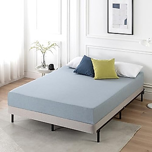 ZINUS No Assembly Metal Box Spring, 5 Inch White Mattress Foundation, Sturdy Metal Structure, Full