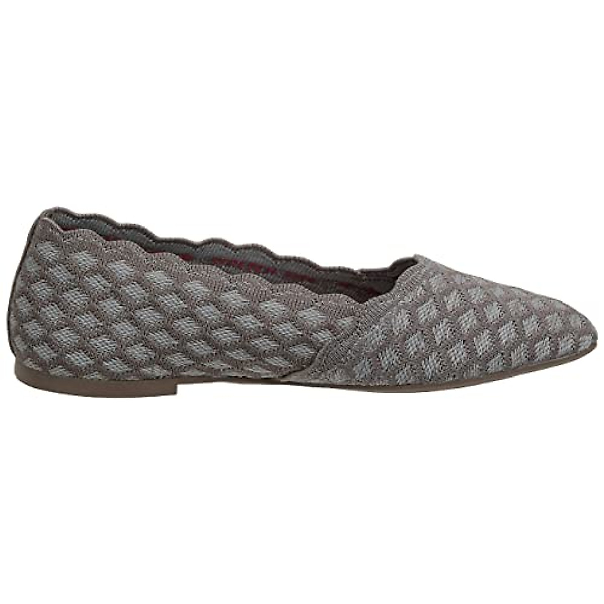 Skechers Women's Cleo-Honeycomb Ballet Flat, Dark Taupe, 10