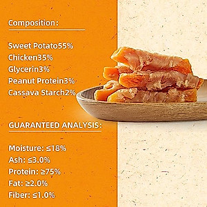 Jungle Calling Dog Treats, Skinless Chicken Wrapped Sweet Potato, Gluten and Grain Free, Chewy Dog Bites for Balanced Nutrition, 6 oz